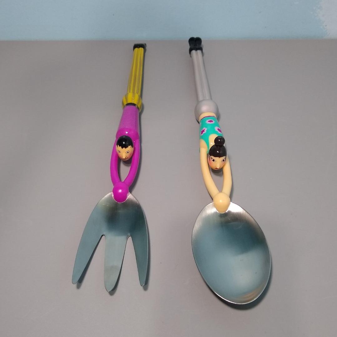 33cm x 5cm cute pylones salad cutlery server brand new from UK ...