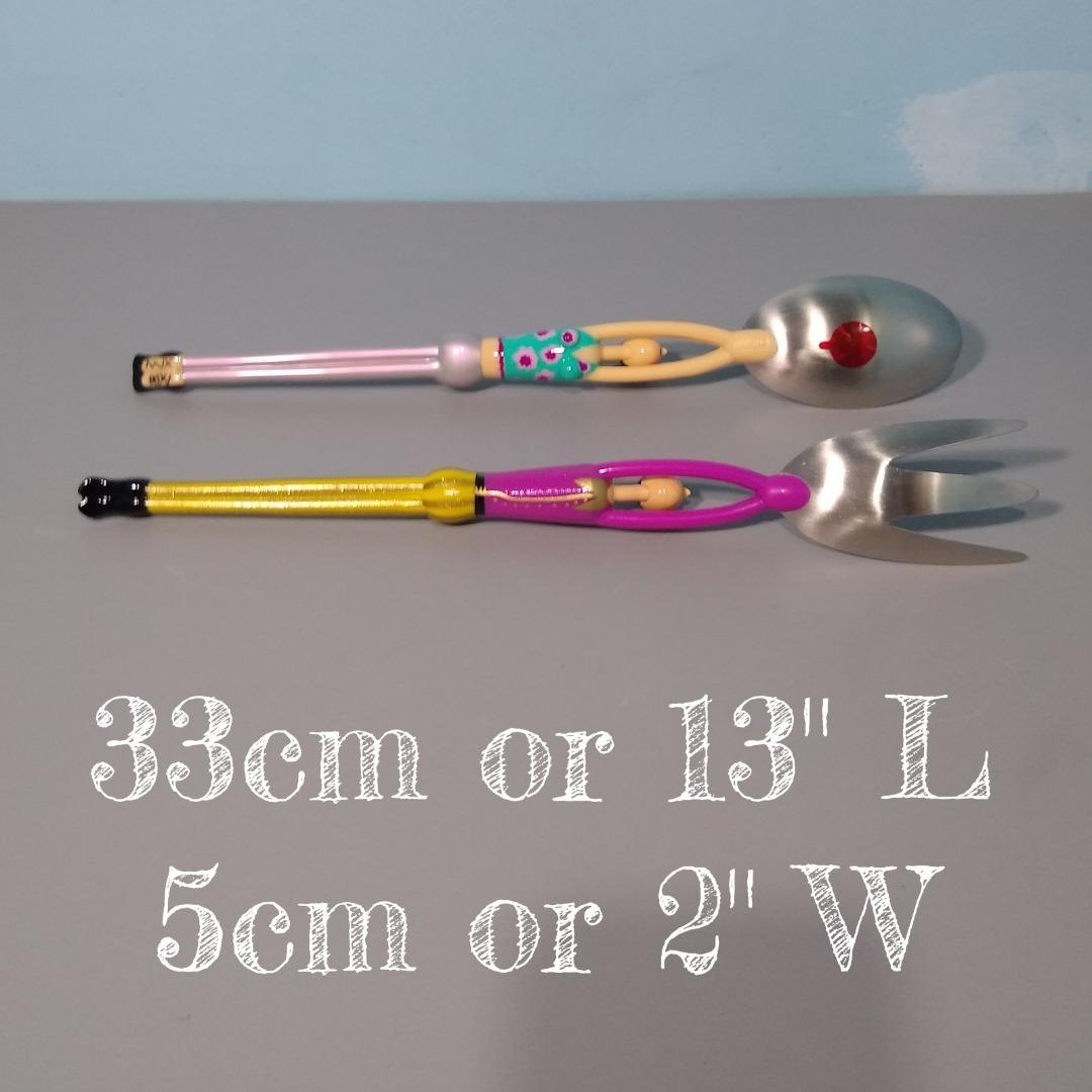 33cm x 5cm cute pylones salad cutlery server brand new from UK ...