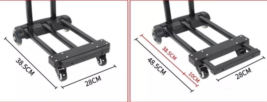 360 Degree, 4 Wheels Retractable Foldable Trolley with Attachable ...
