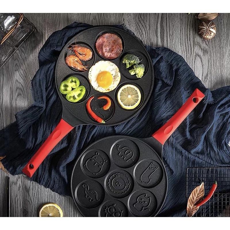 7 Unique Flapjack Faces Emoji Mini Pancake Non-stick Waffle baking ...