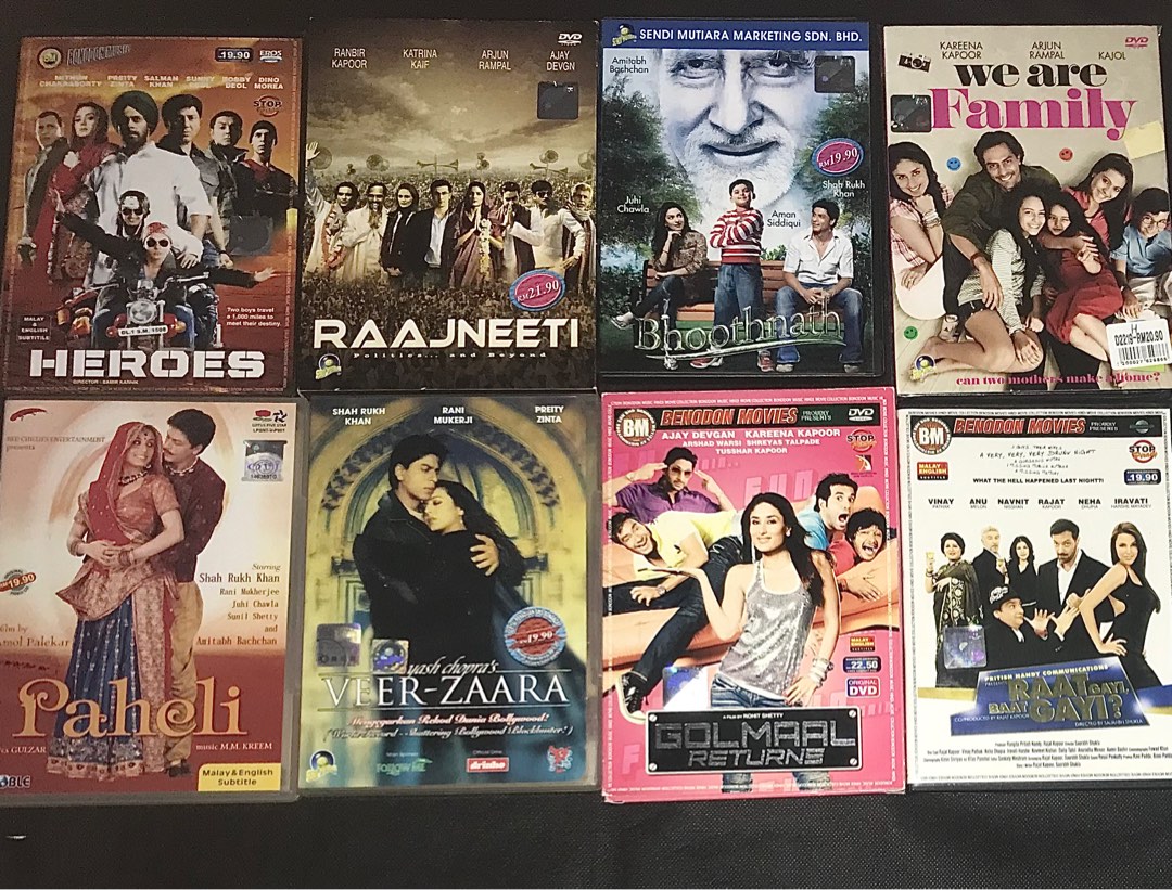 8 BOLLYWOOD TAMIL MOVIE DVD & VCD VIDEOS, Hobbies & Toys, Music & Media, CDs & DVDs on Carousell
