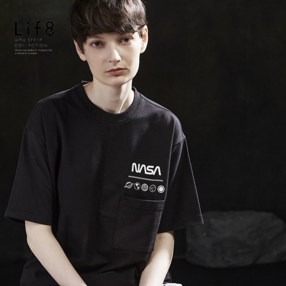 台灣製 Nasa tee 短袖上衣 短袖衫 黑色T恤 圓領T-shirt 男女合用 男裝女裝 中性 情侶裝 情侶衫 夏天衫 MIT Nasa聯名 太空系列 M L XL Life8 台灣限定 ...