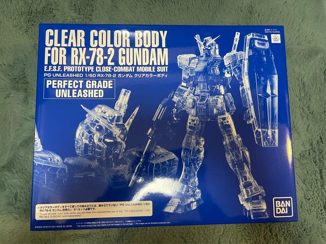 現貨 PG UNLEASHED 1/60 CLEAR COLOR BODY FOR RX-78-2 GUNDAM 高達, 興趣及遊戲, 玩具 ...