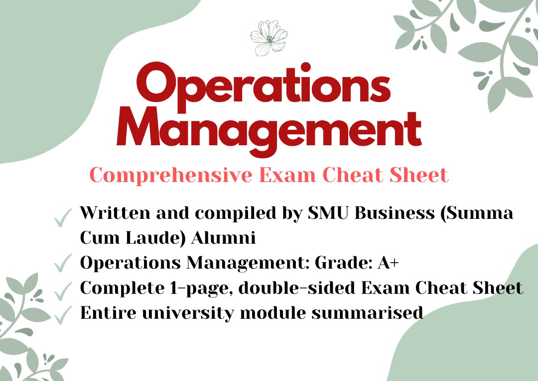 [A+ Grade] Operations Management Comprehensive Exam Cheat Sheet ...