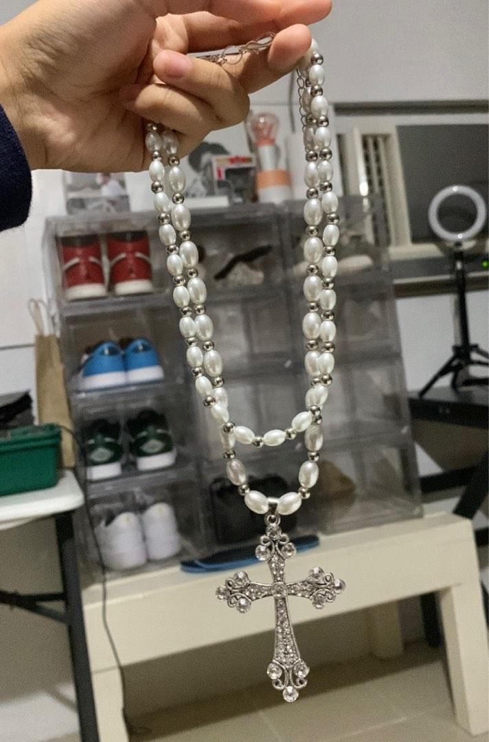 acubi layered necklace cross long rosary two ways to wear acubi goth ...