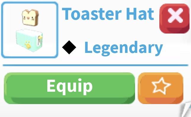 Adopt me roblox toaster hat, Video Gaming, Gaming Accessories, In-Game ...