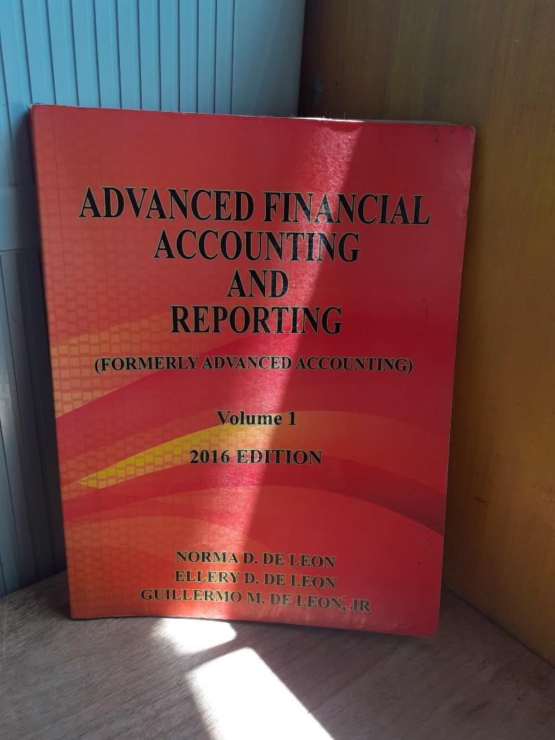 ADVANCED FINANCIAL ACCOUNTING AND REPORTING 2016 (De Leon), Hobbies ...