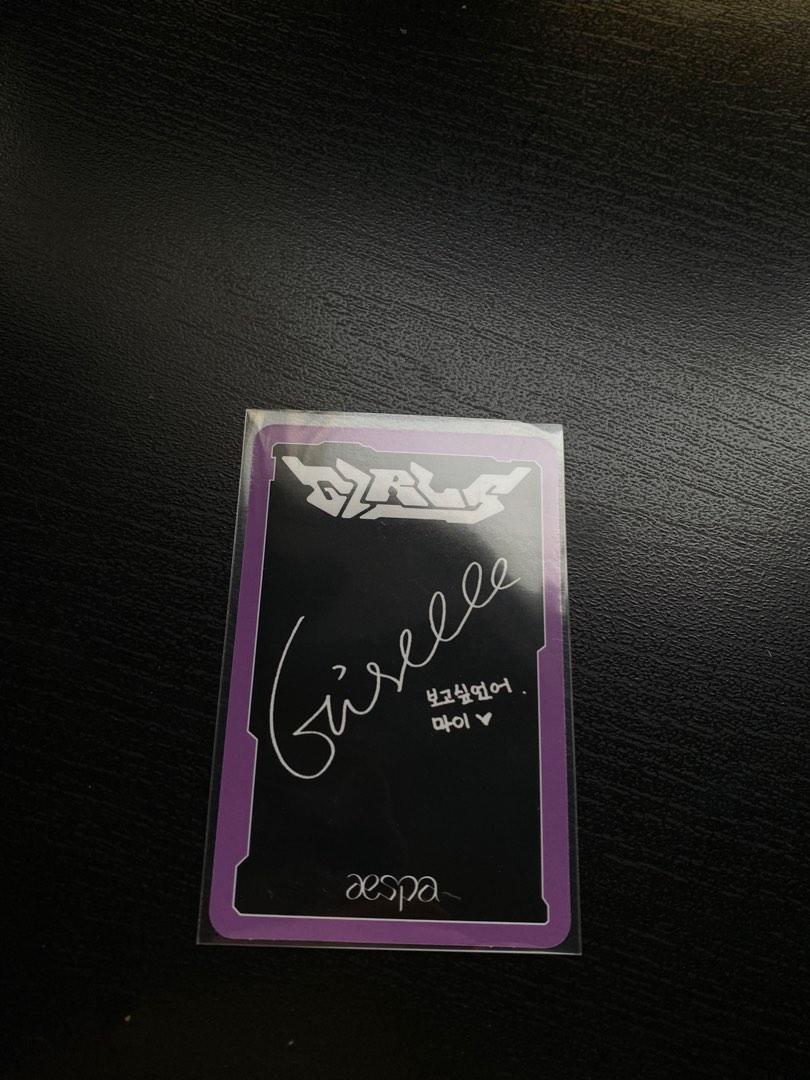 Aespa Giselle Girls Photocard PC Real World Version, Hobbies & Toys, Memorabilia & Collectibles ...