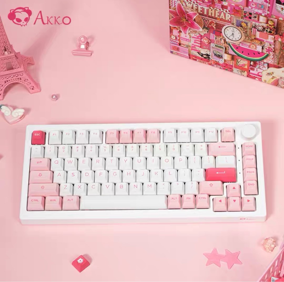 Akko 5075B Pink Keyboard - 75%, Computers & Tech, Parts & Accessories ...