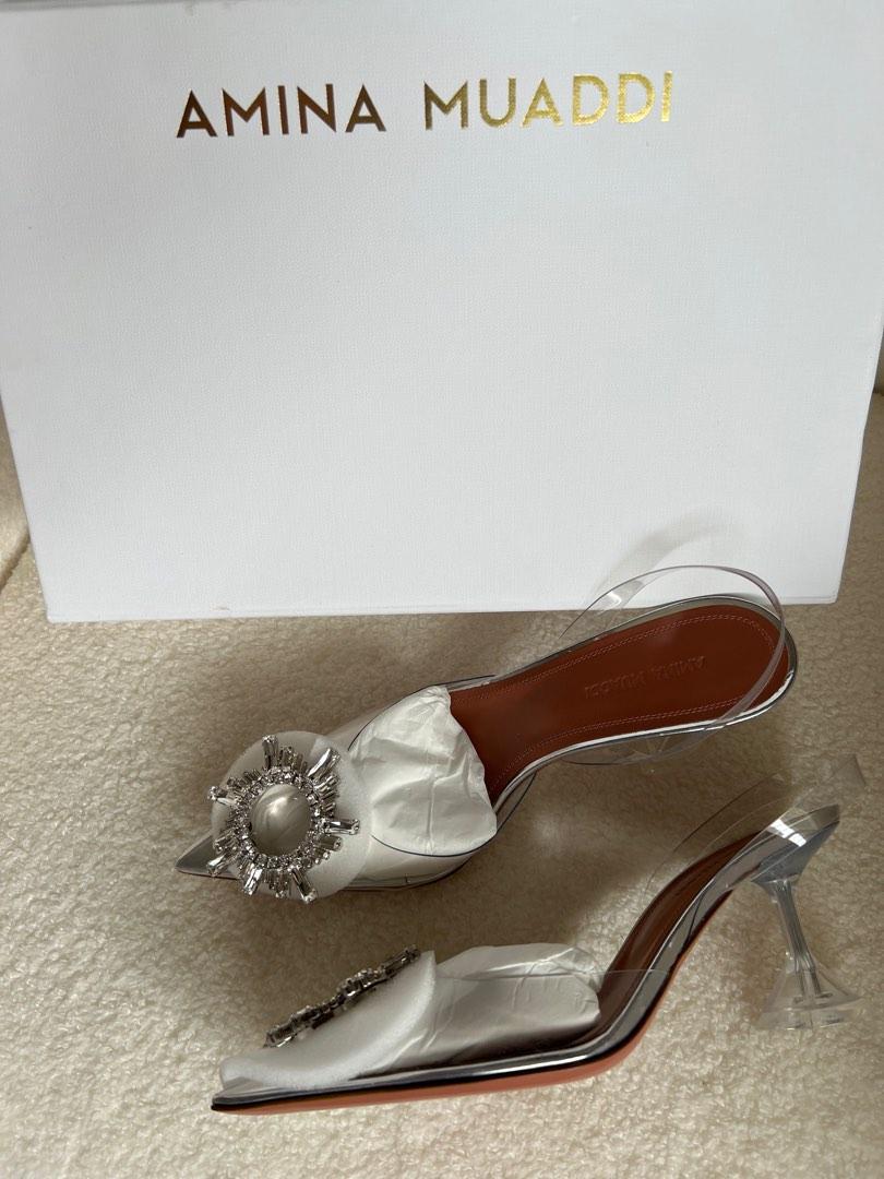 Amina Muaddi Begum 70mm, Women's Fashion, Footwear, Heels on Carousell