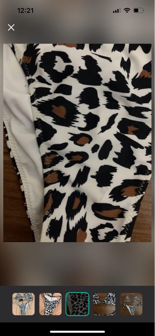 Animal Print Triangle with Bikini Strings Bikini/Swimsuit, Women's ...