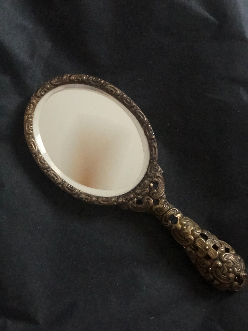 Antique Victorian Bronze Hand Mirror, Hobbies & Toys, Memorabilia ...
