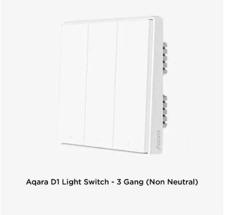 Aqara D1 Wall Switch - 1/2/3 Gang (Neutral, Non Neutral Wire) Smart ...
