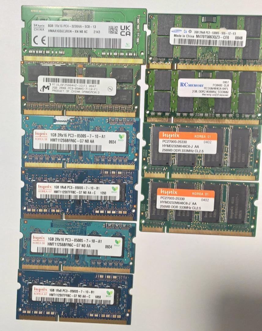 Assorted PC and SODIMM Ram, Computers & Tech, Parts & Accessories ...