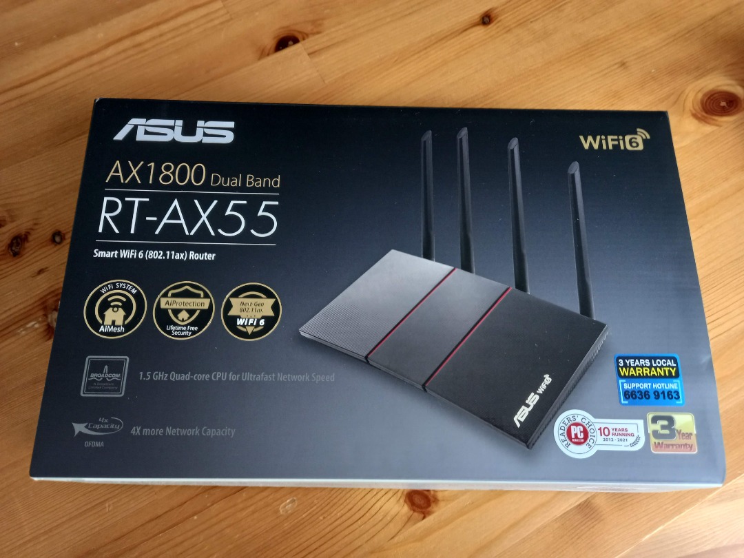 ASUS AX1800 Dual Band Smart Wifi Router, Computers & Tech, Office ...