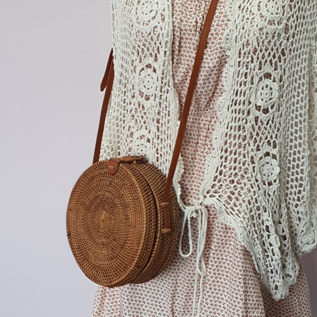 Bali Rattan Bag Indiana Jane, Women's Fashion, Bags & Wallets, Shoulder ...