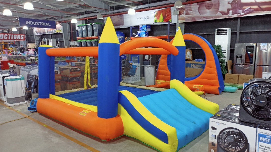 Banzai Kick and Stick Foot Dart Game & Super Slide and Bouncer Outdoor ...