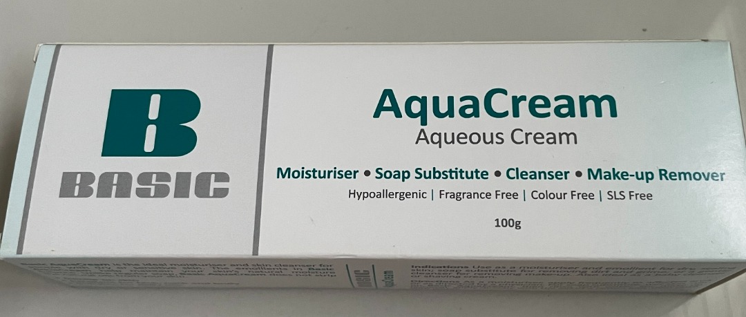 Basic AquaCream Moisturising cream 100g Soap substitue Cleanser Make up ...