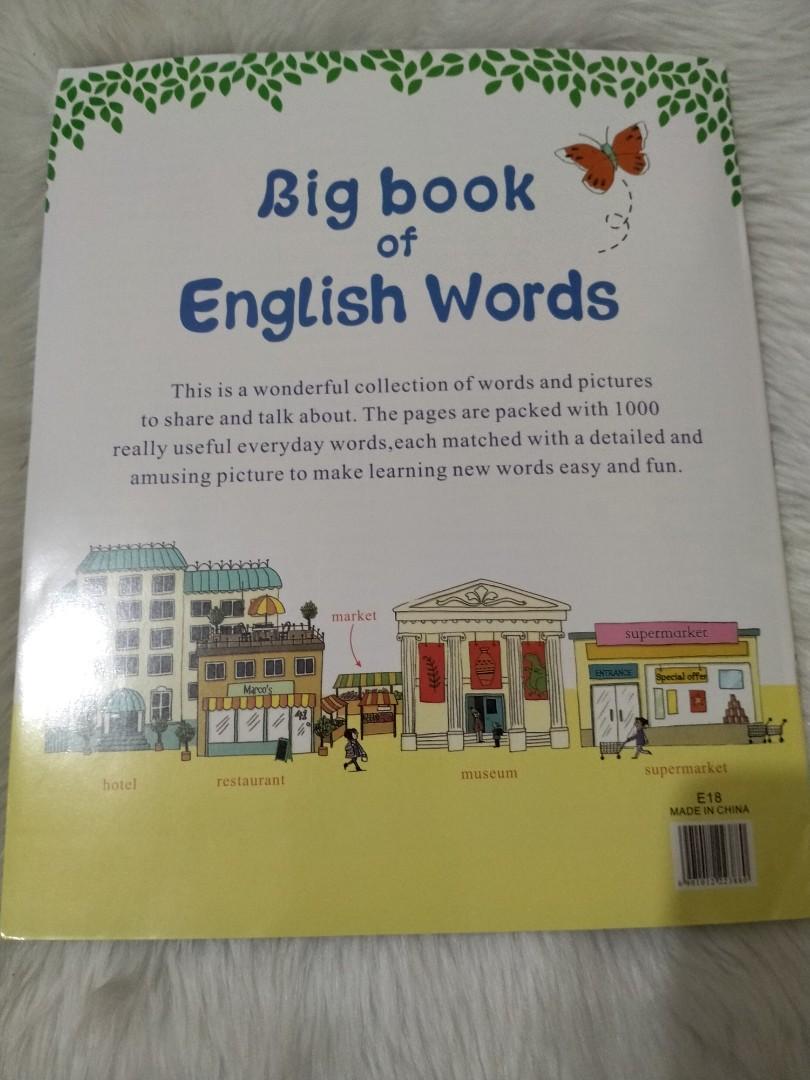 Big Book of English Words, Hobbies & Toys, Books & Magazines, Children ...
