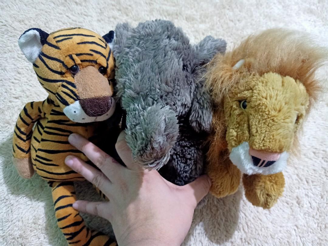 BIG SIZE SAFARI / JUNGLE ANIMALS BUNDLE SET ( lion, elephant, tiger ...