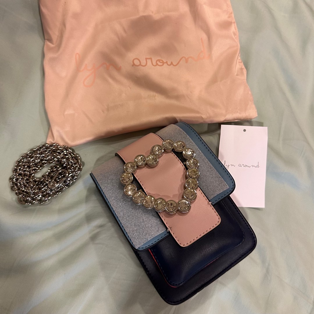 Brand new Lyn Around Embellished Heart Mini Sling, Women's Fashion ...