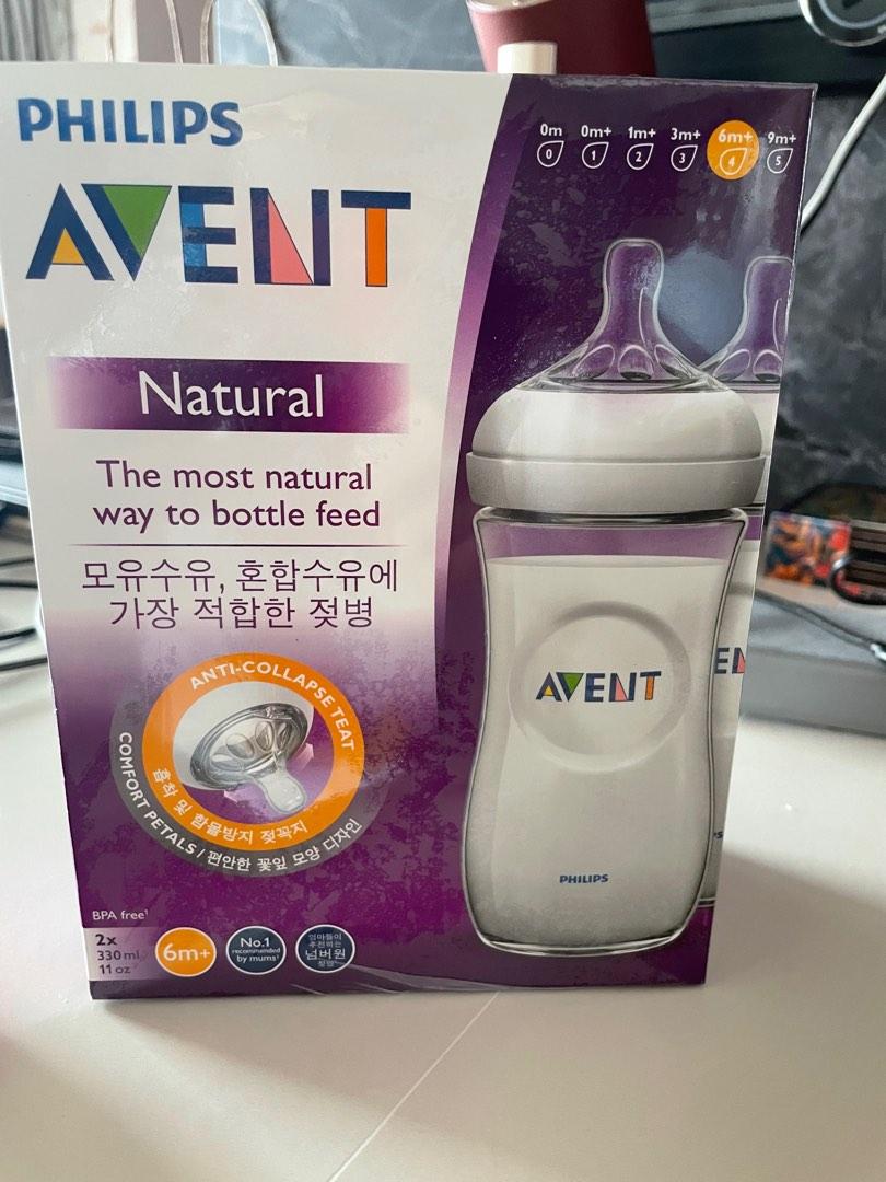 Philip Avent Natural 330ml Milk Bottles (Twin Pack), Babies & Kids ...
