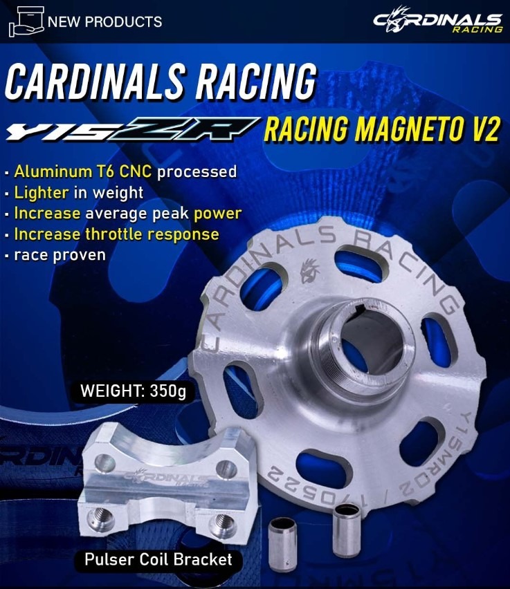 CARDINALS RACING VERSION V2 CNC MAGNETO SNIPER 150 V1 V2 Y15 MX KING ...