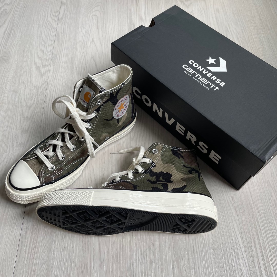 Carhartt WIP Converse Camo Chuck 70 Hi, Luxury, Sneakers & Footwear on ...