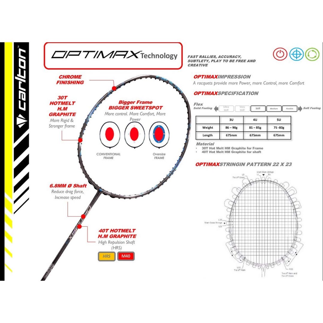 Carlton xp even balance racquet, Sports Equipment, Sports & Games ...