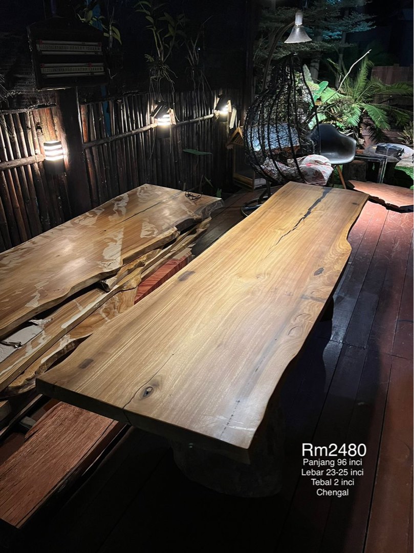 Chengal Table, Furniture & Home Living, Outdoor Furniture on Carousell
