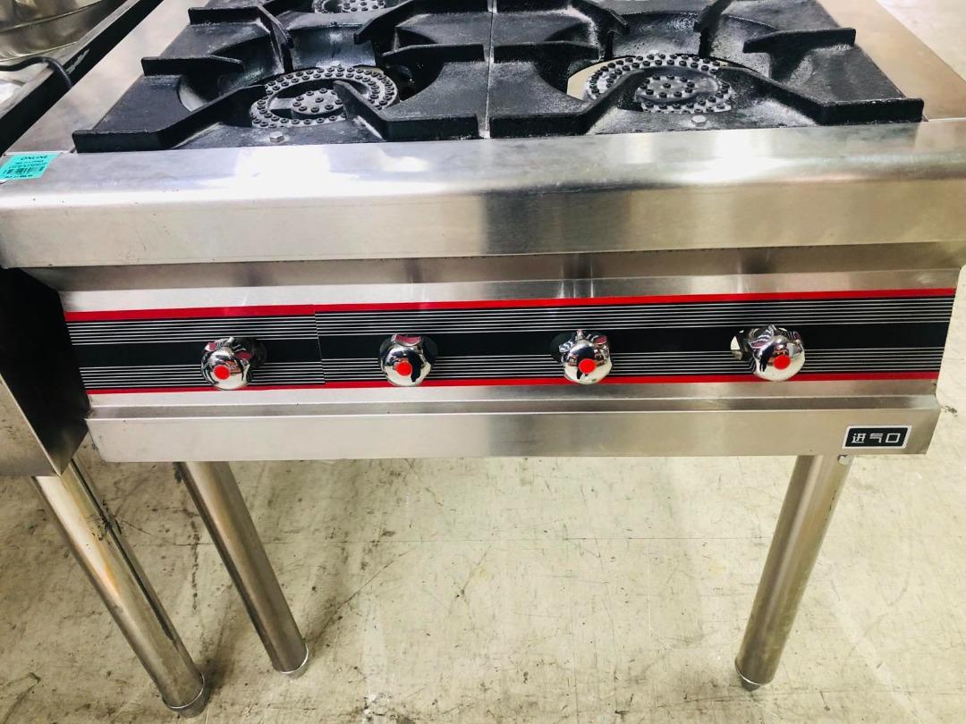 Commercial Heavy Duty 4 Burner Gas Stove, TV & Home Appliances, Kitchen ...