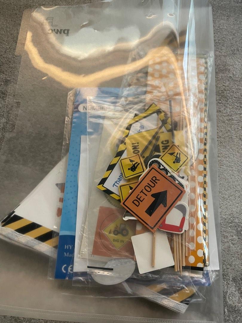 Construction party themed props, Hobbies & Toys, Toys & Games on Carousell