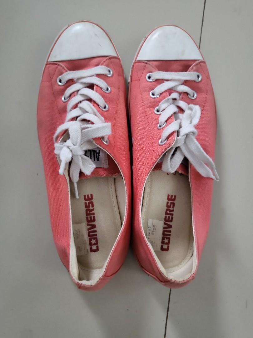 Converse Slim warna salmon ukuran 7,5, Fesyen Wanita, Sepatu di Carousell