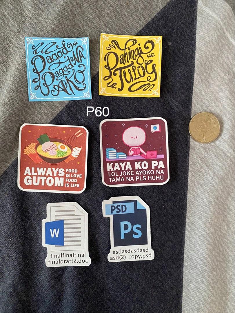 CUTE/WITTY STICKERS (SOLD AS SET), Hobbies & Toys, Stationary & Craft ...