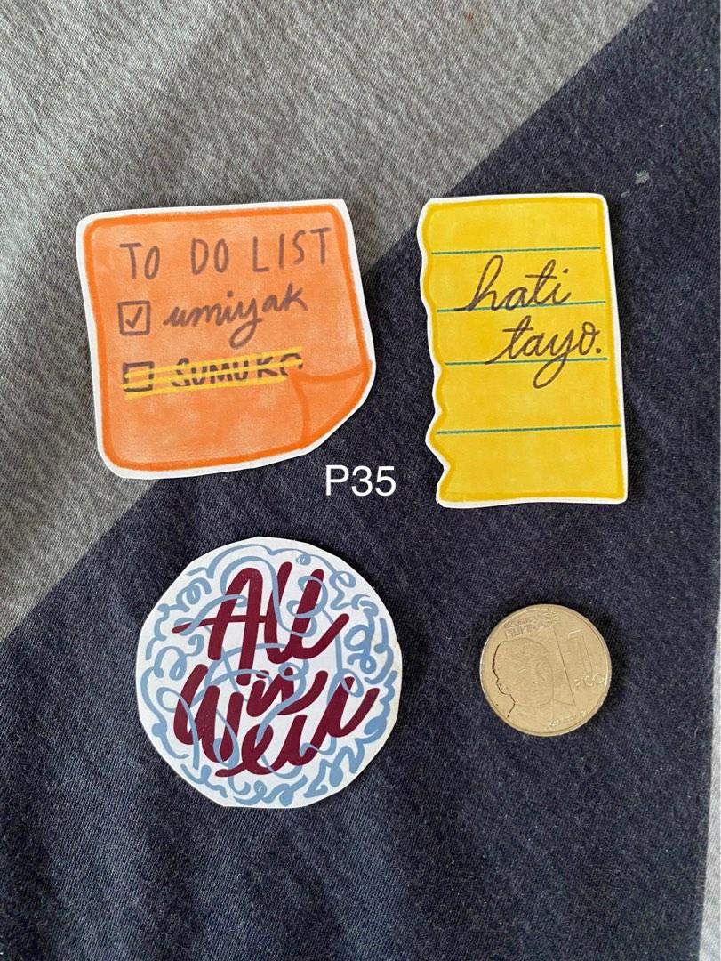 CUTE/WITTY STICKERS (SOLD AS SET), Hobbies & Toys, Stationary & Craft ...