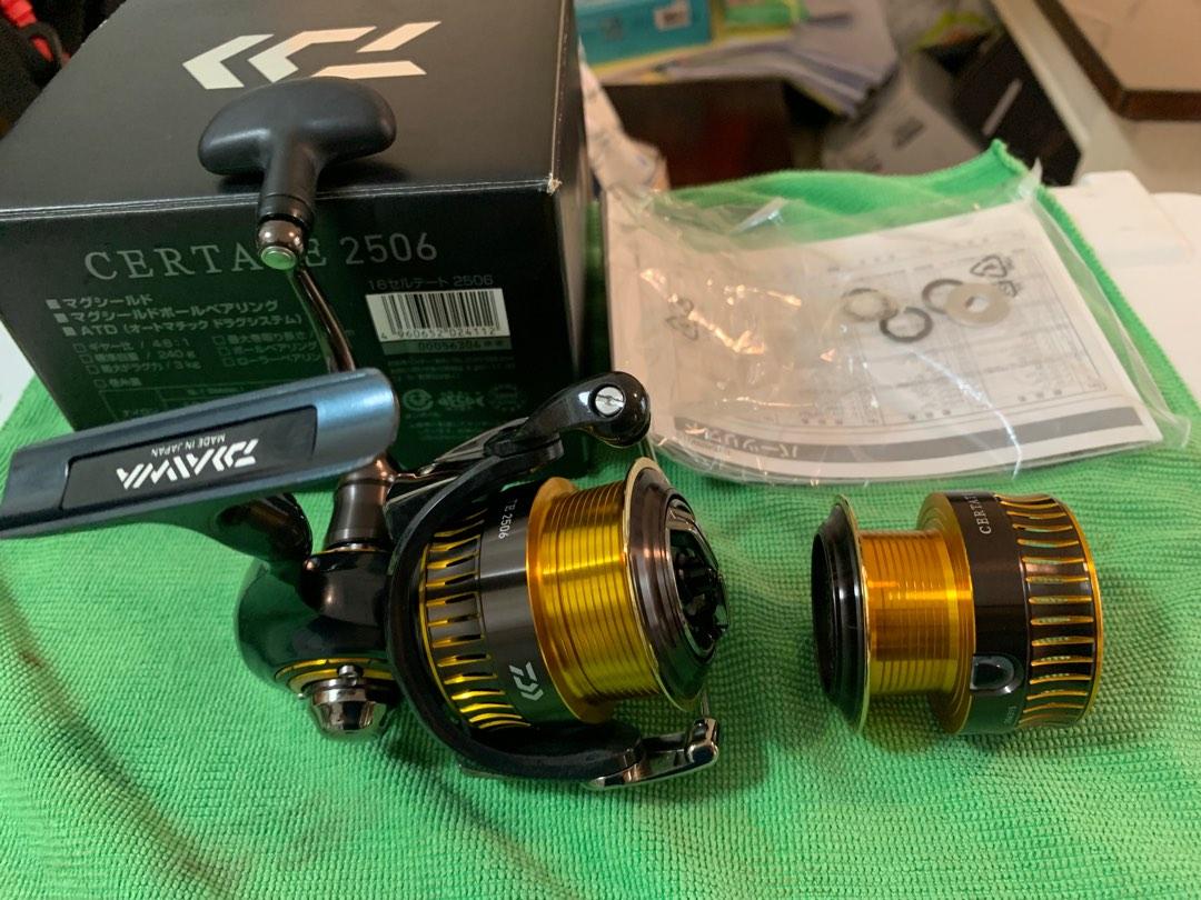Daiwa CERTATE 2506 with original CERTATE 2500 spare spool, Sports Equipment, Fishing on Carousell