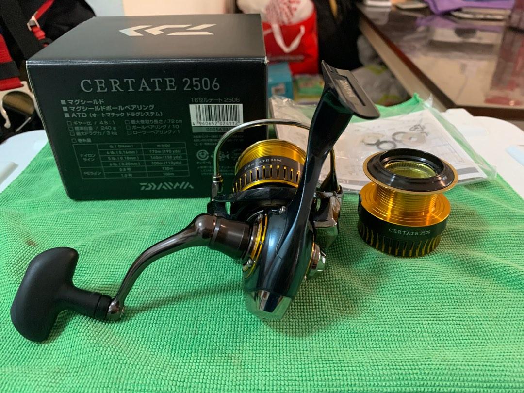 Daiwa CERTATE 2506 with original CERTATE 2500 spare spool, Sports Equipment, Fishing on Carousell