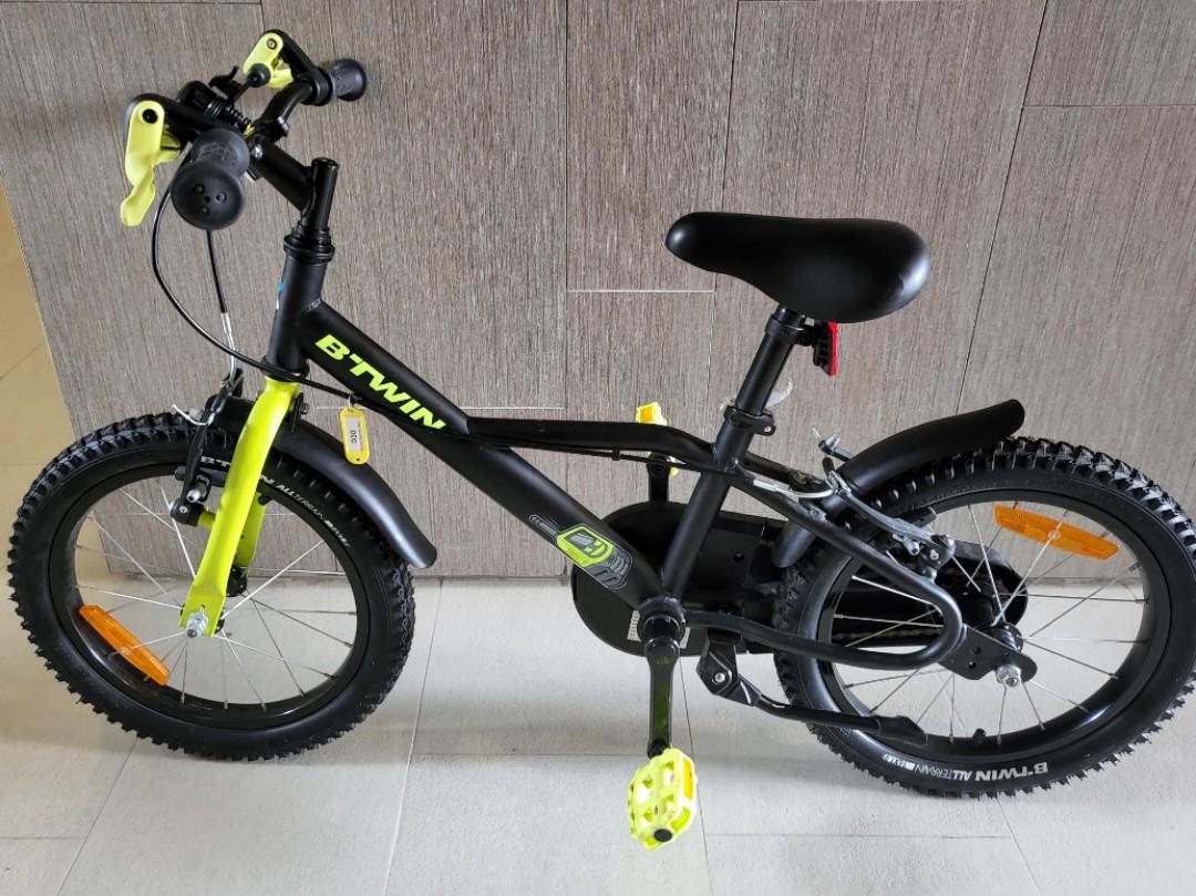 Decathlon Boys Kids Bike Btwin 16 Inch 4-6 Years - Black, Sports ...