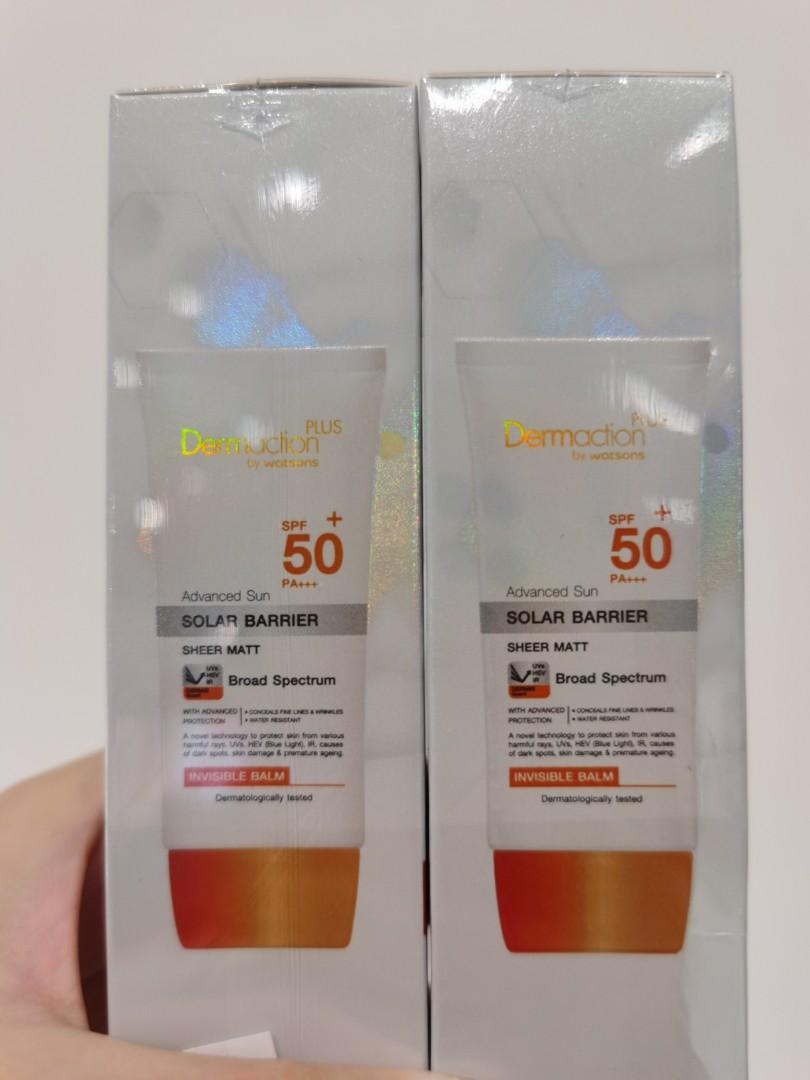 Dermaction by Watsons Advanced Sun SPF 50+ PA ++++ Solar Barrier Sheer ...