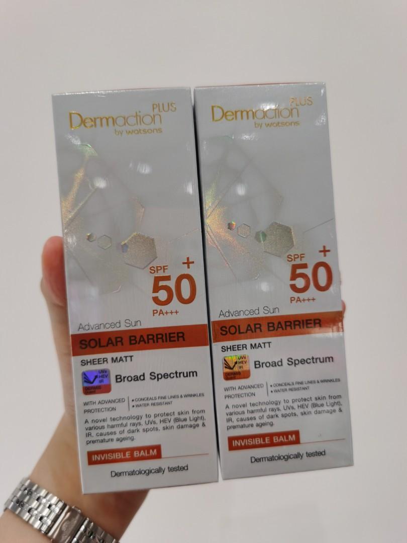 Dermaction by Watsons Advanced Sun SPF 50+ PA ++++ Solar Barrier Sheer ...