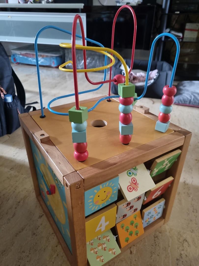 ELC wooden interactive cube, Babies & Kids, Infant Playtime on Carousell