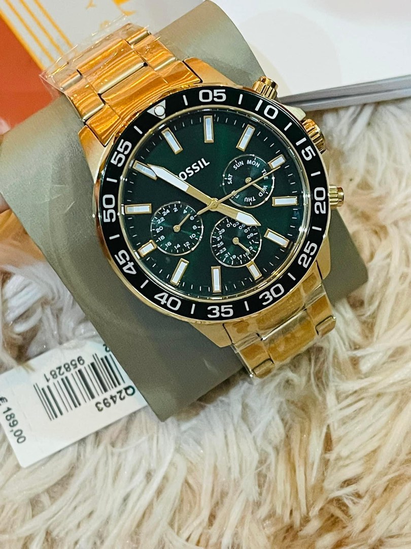 Fossil Bannon Multifunction Stainless Steel Watch BQ2493 Gold Tone, Men ...