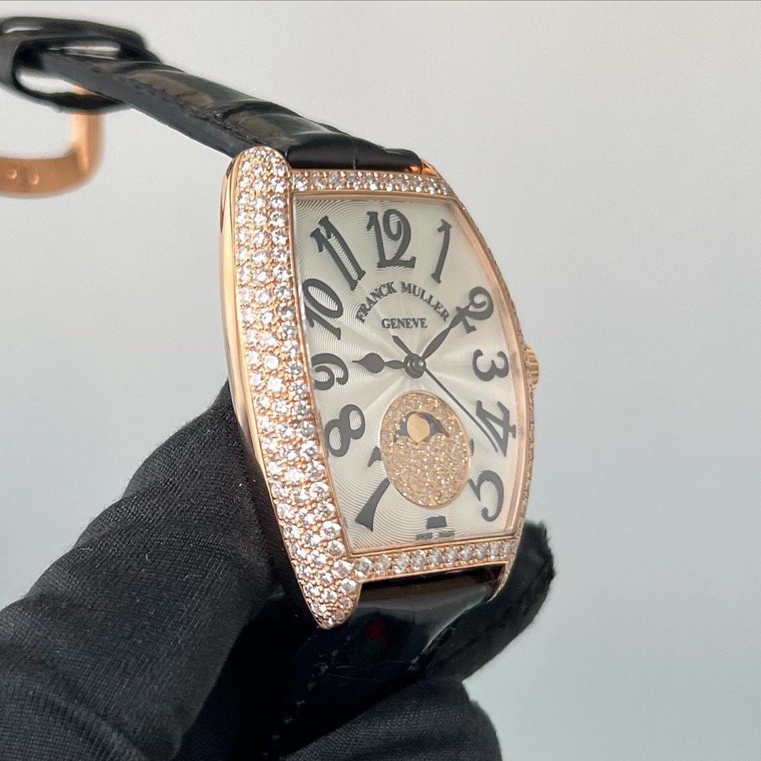 Franck Muller Cintree Curvex 2850 Full Diamond pave/Rose gold, Luxury ...