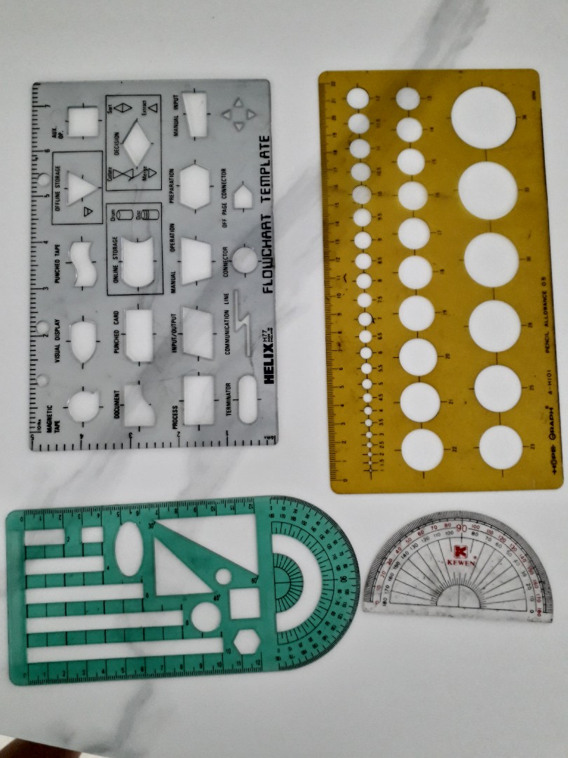 FREE! School Stencils, Hobbies & Toys, Stationery & Craft, Stationery ...