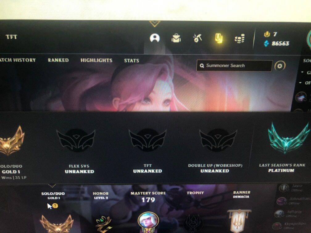 garena lol account league of legends g1, Video Gaming, Video Games ...