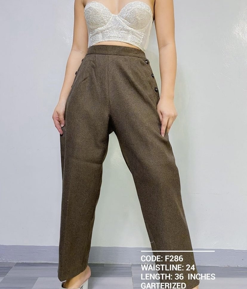 Garterized Trouser, Women's Fashion, Bottoms, Other Bottoms on Carousell