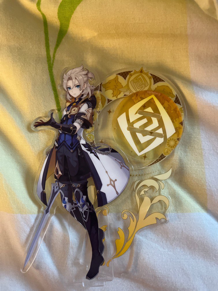 Genshin Impact albedo official acrylic paint stand/standee, Hobbies ...