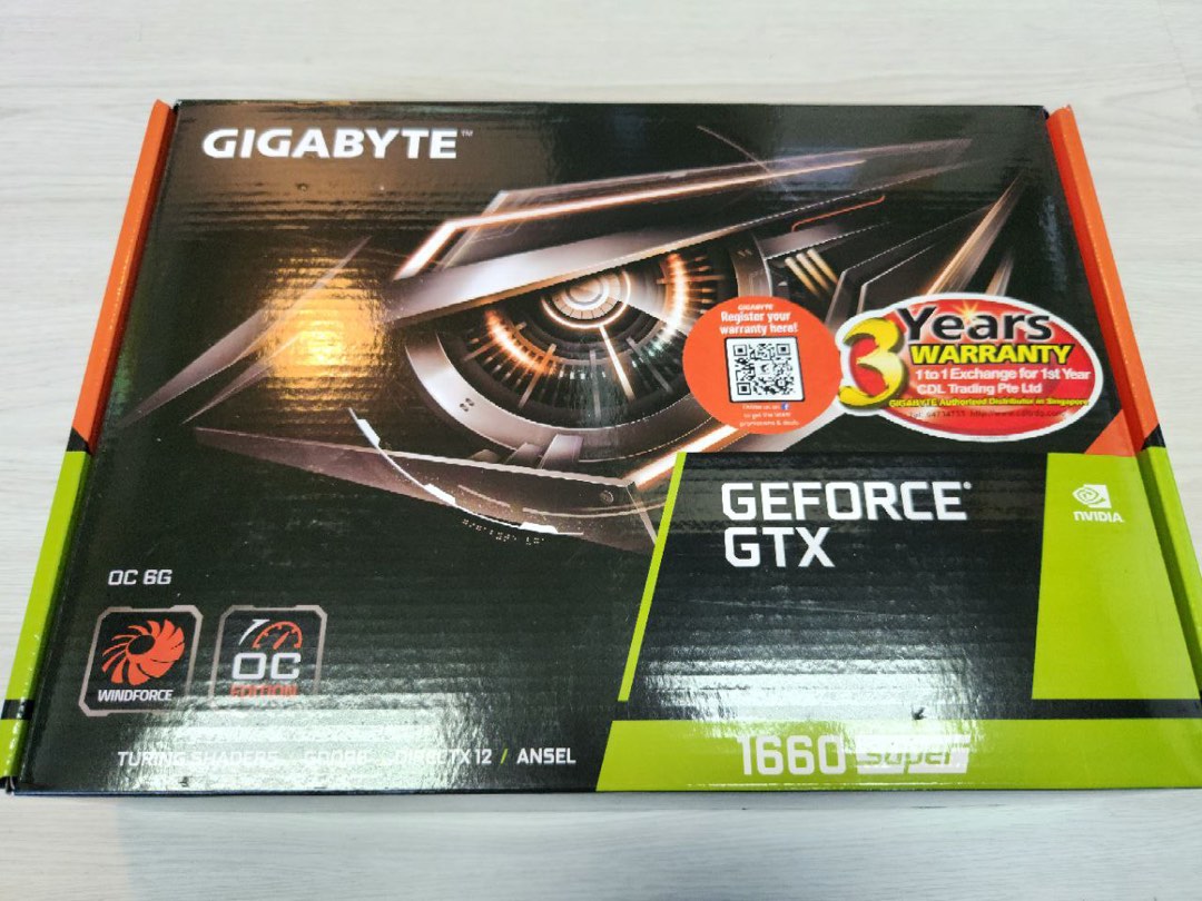 GIGABYTE GTX 1660 Super OC 6G Graphic Card, Computers & Tech, Parts ...