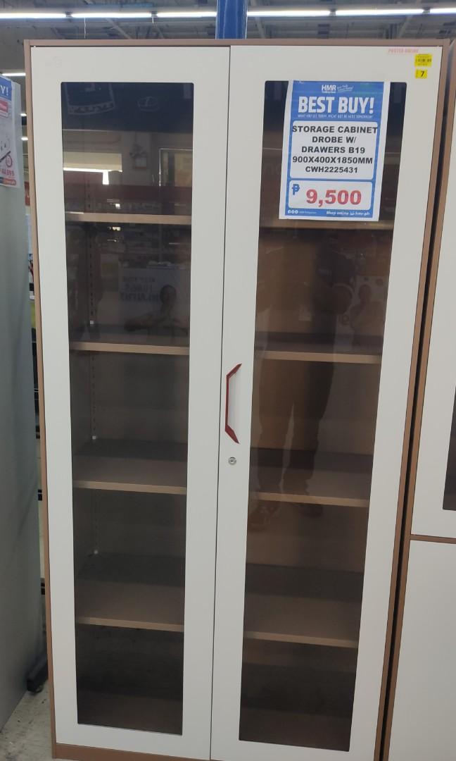 Glass Door Storage Cabinet, Furniture & Home Living, Office Furniture ...