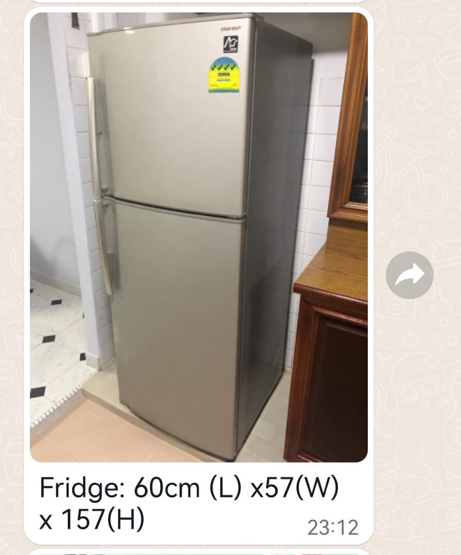 Good Brand (SHARP)- 2 Doors freezer Fridge with Ag+ Nano Deodorizer, TV ...